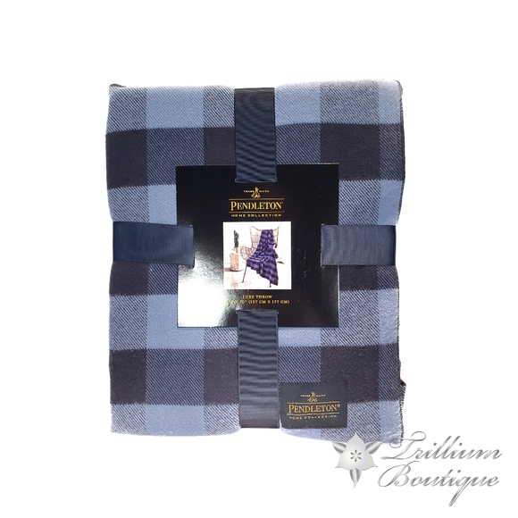 Pendleton | Bedding | Pendleton Luxe Throw Blue Rob Roy Luxe Nwt Hone Decor Lightweight Cozy ...